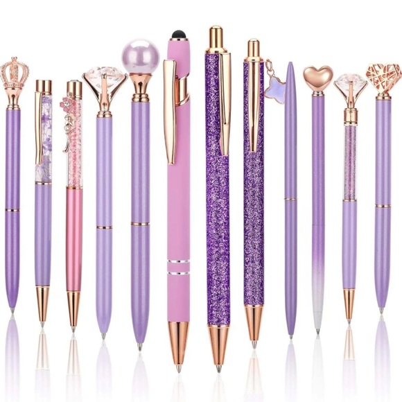 Office | Nib 12 Pack Of Elegant Ballpoint Pens In Purplelilac | Poshmark